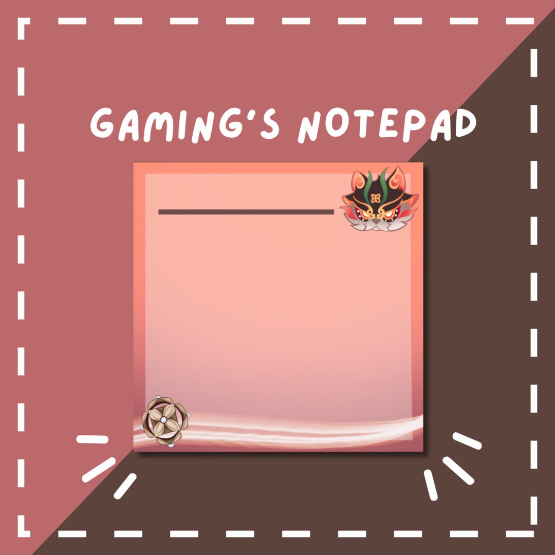 Gaming Notepad - Genshin Impact Series - Etsy