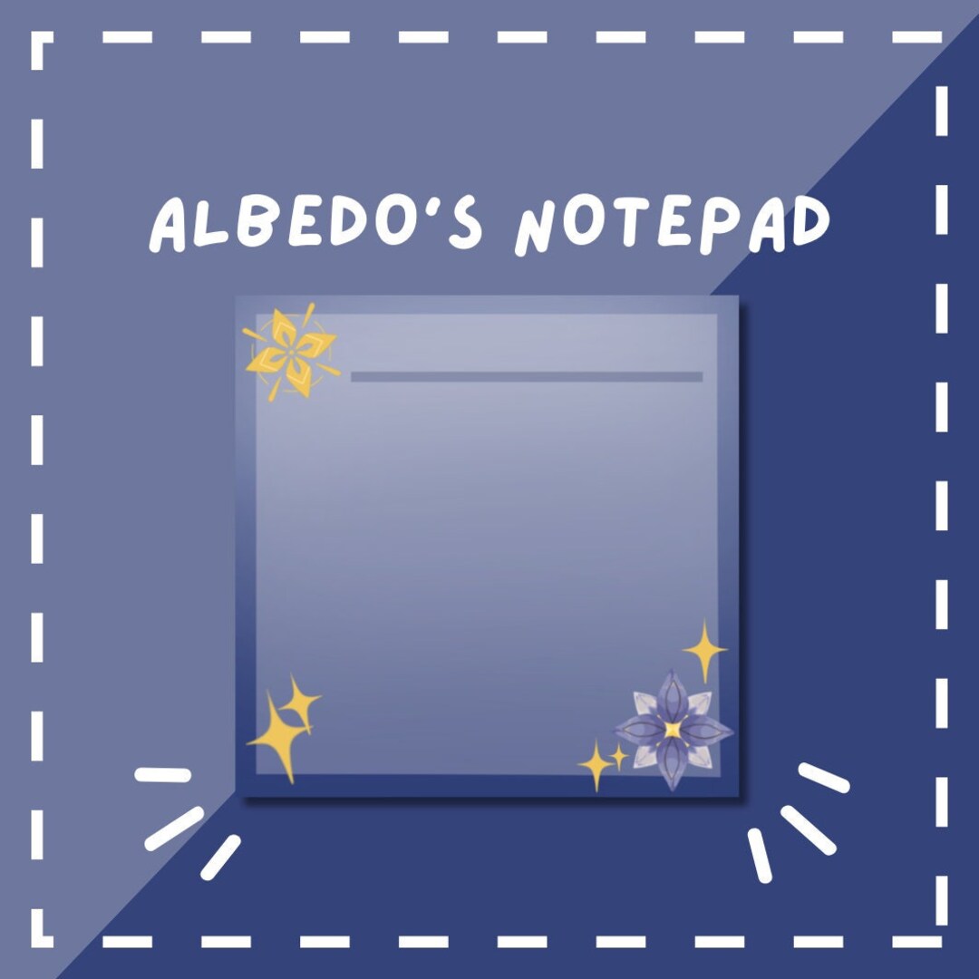 Albedo Notepad - Genshin Impact Series - Etsy