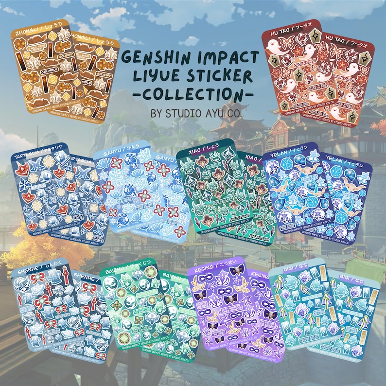 Furina Focalors Waterproof Transparent Sticker Sheet - Genshin Impact ...