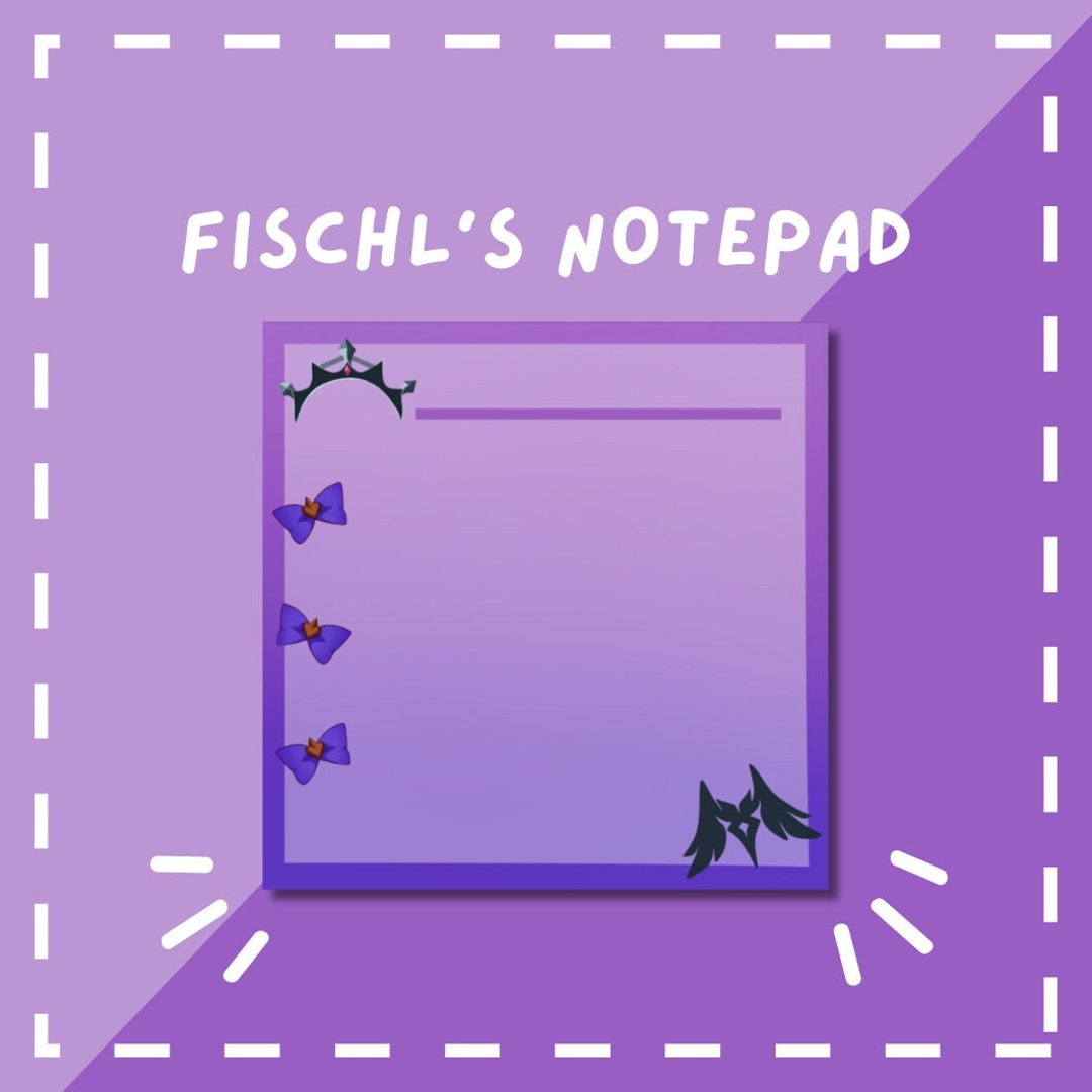 Fischl Notepad - Genshin Impact Series - Etsy