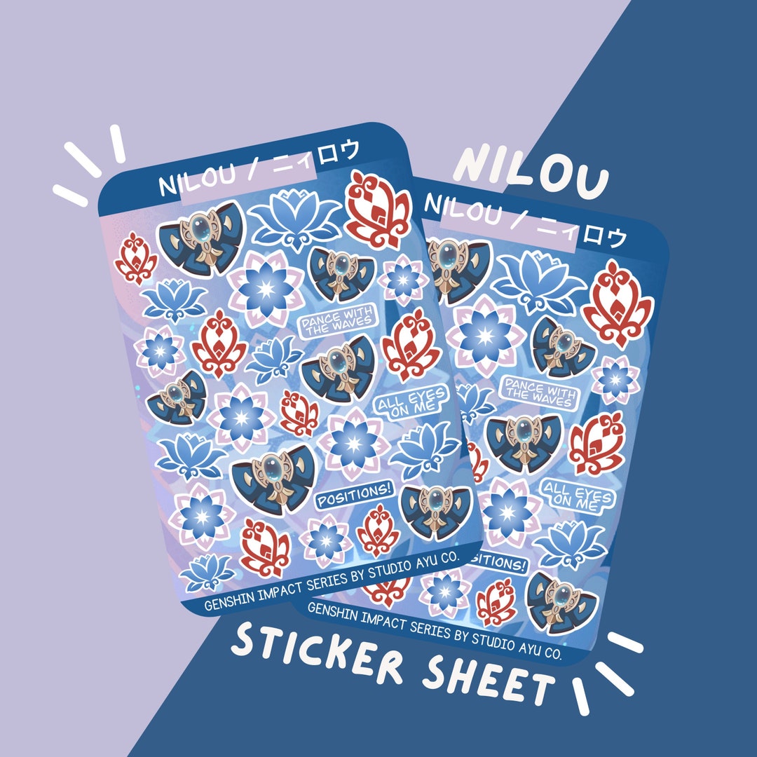 Nilou Waterproof Matte Sticker Sheet - Genshin Impact Series - Etsy