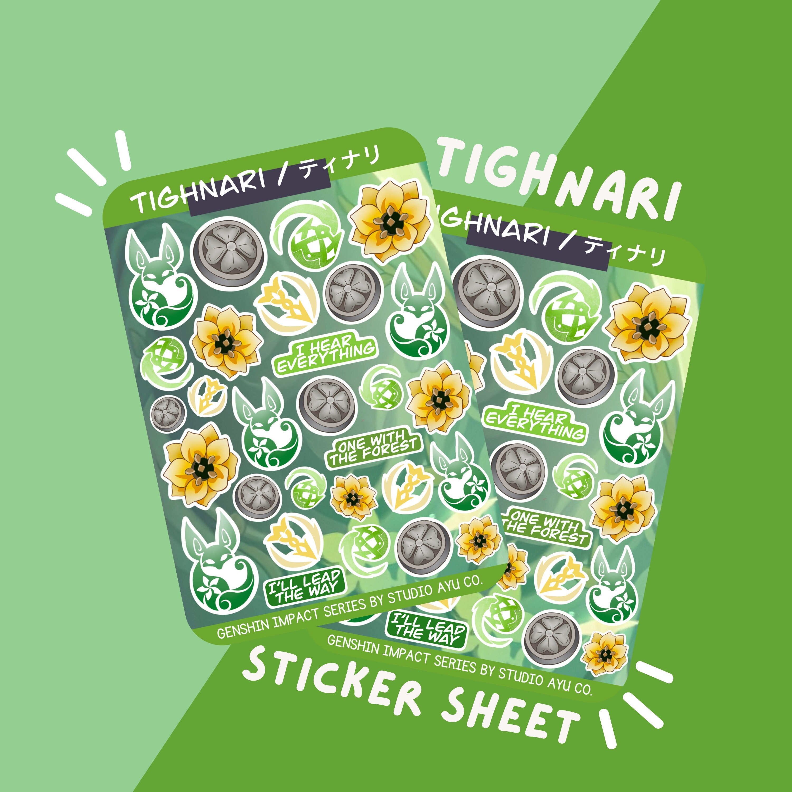 Tighnari Waterproof Matte Sticker Sheet Genshin Impact - Etsy