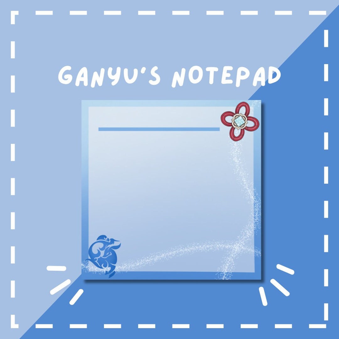 Ganyu Notepad Genshin Impact Series - Etsy