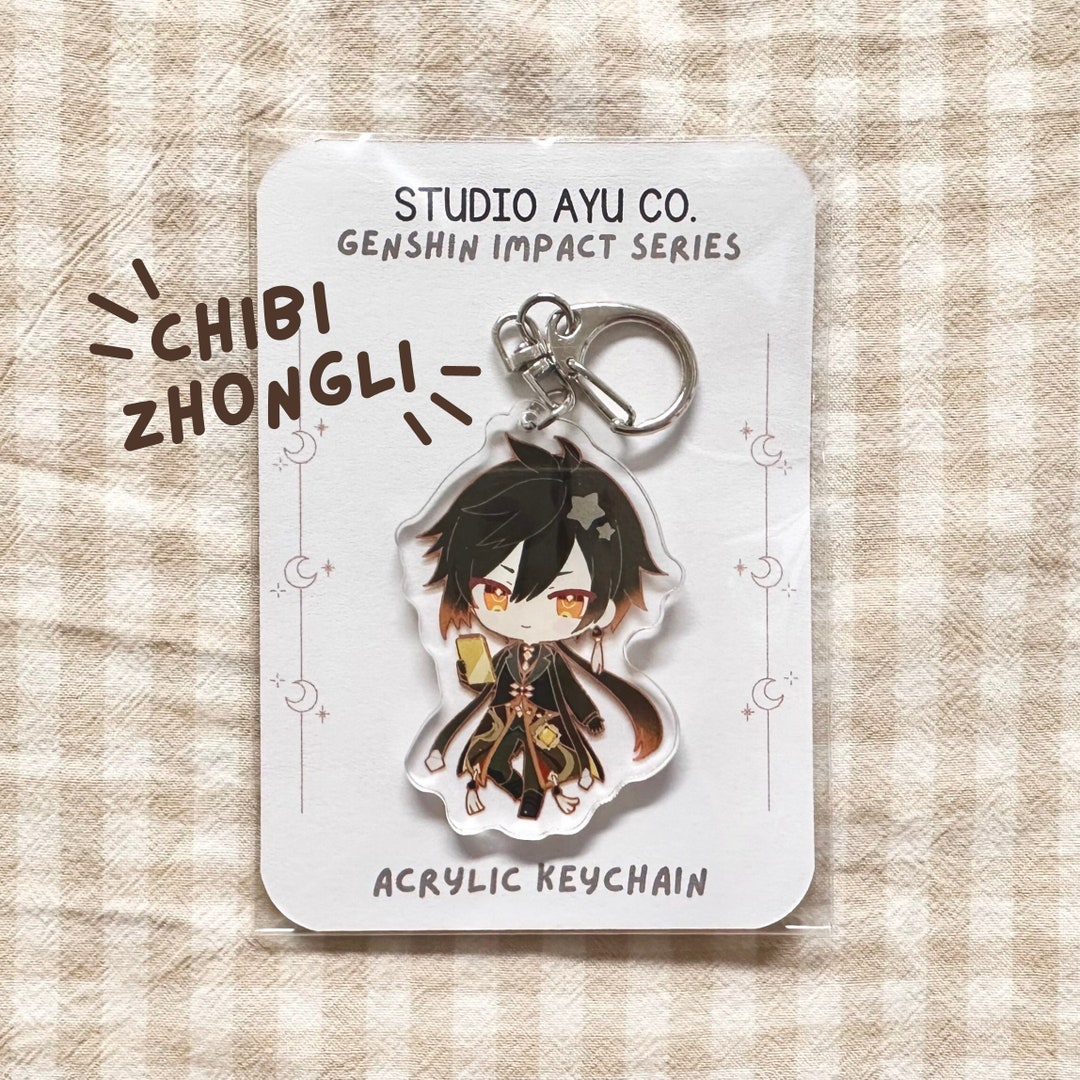 Chibi Festive Zhongli Acrylic Keychain Genshin Impact Series - Etsy