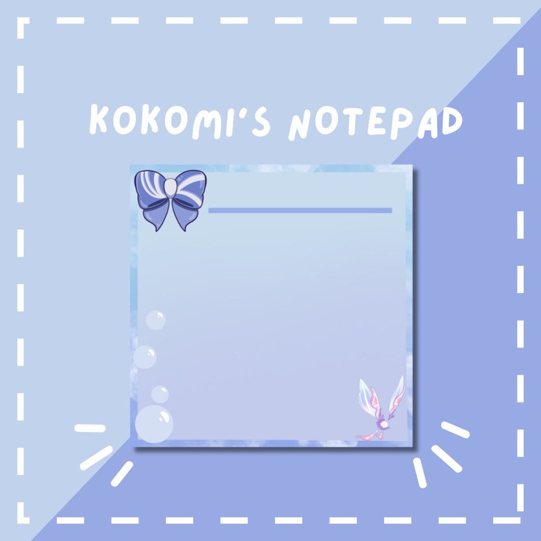 Kokomi Notepad - Genshin Impact Series - Etsy