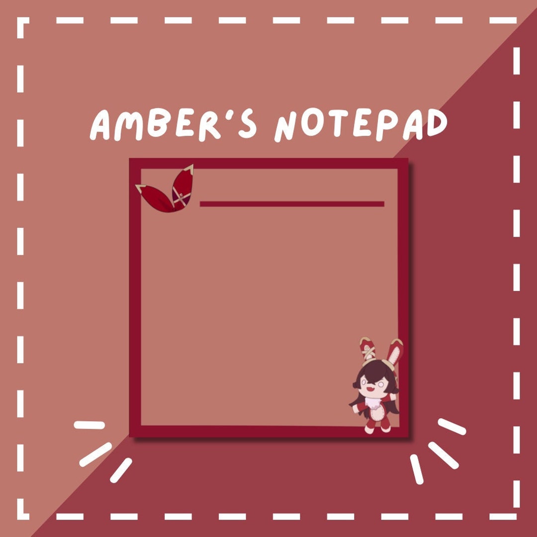 Amber Notepad Genshin Impact Series - Etsy