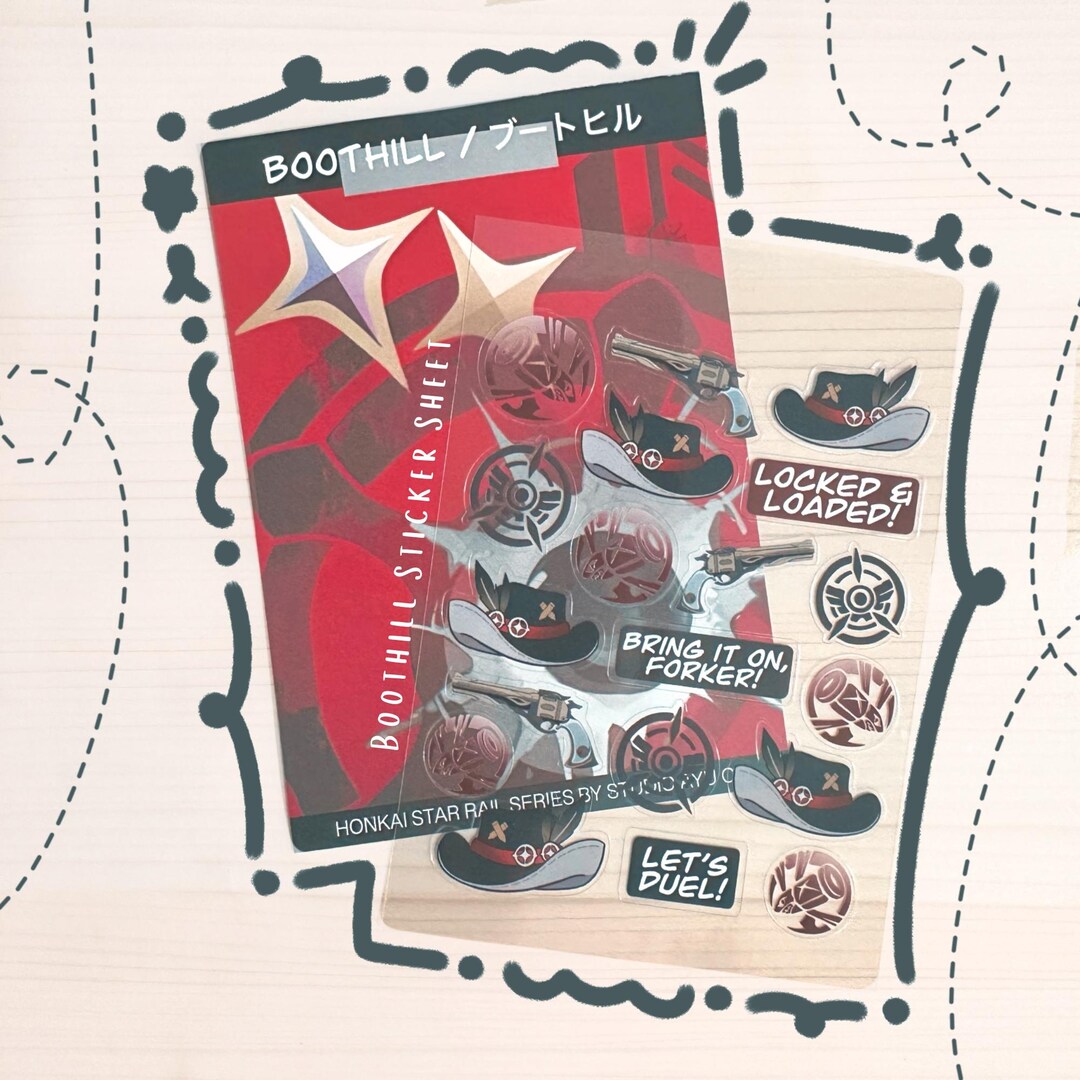 Boothill Waterproof Transparent Sticker Sheet - Honkai Star Rail Series ...