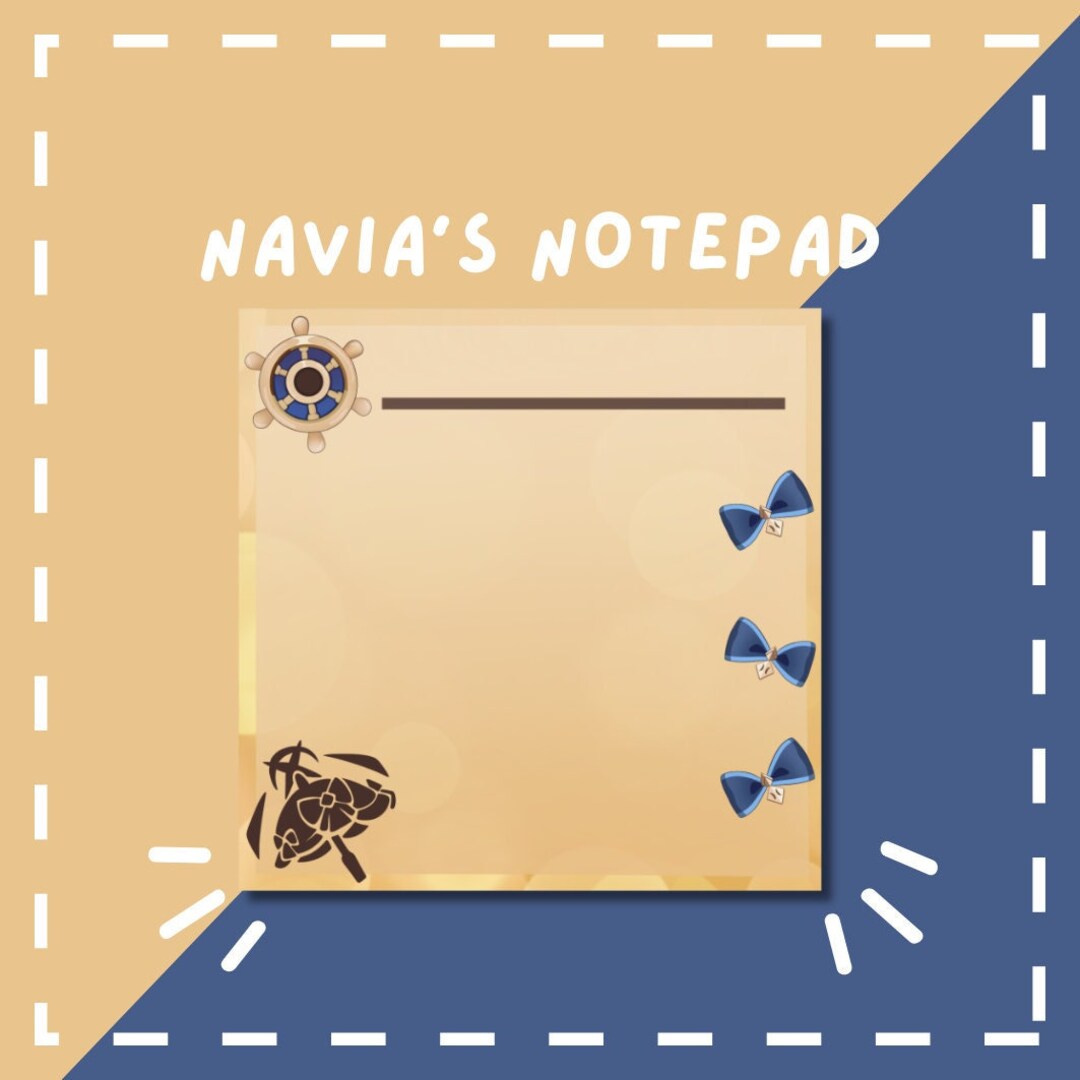 Navia Notepad - Genshin Impact Series - Etsy