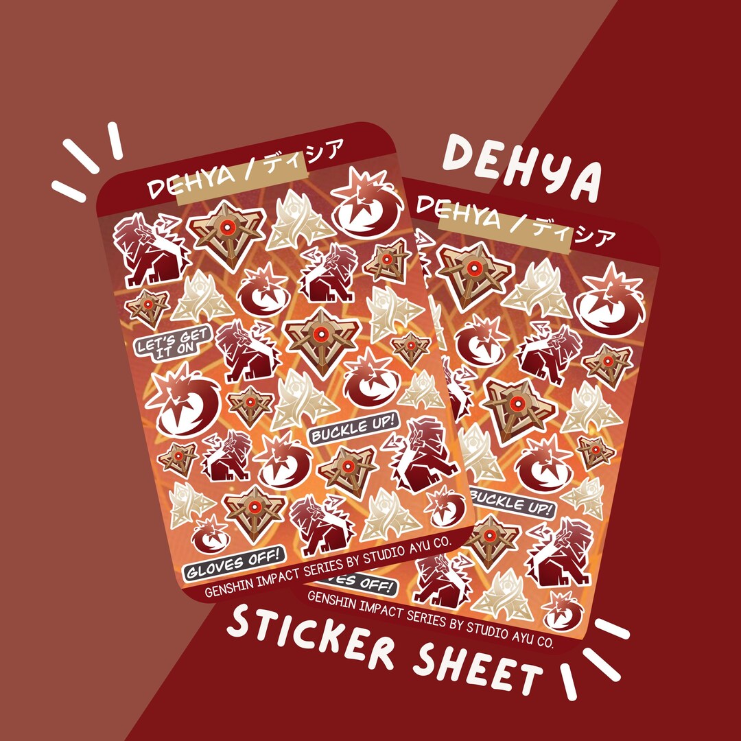 Dehya Waterproof Matte Sticker Sheet - Genshin Impact Series - Etsy