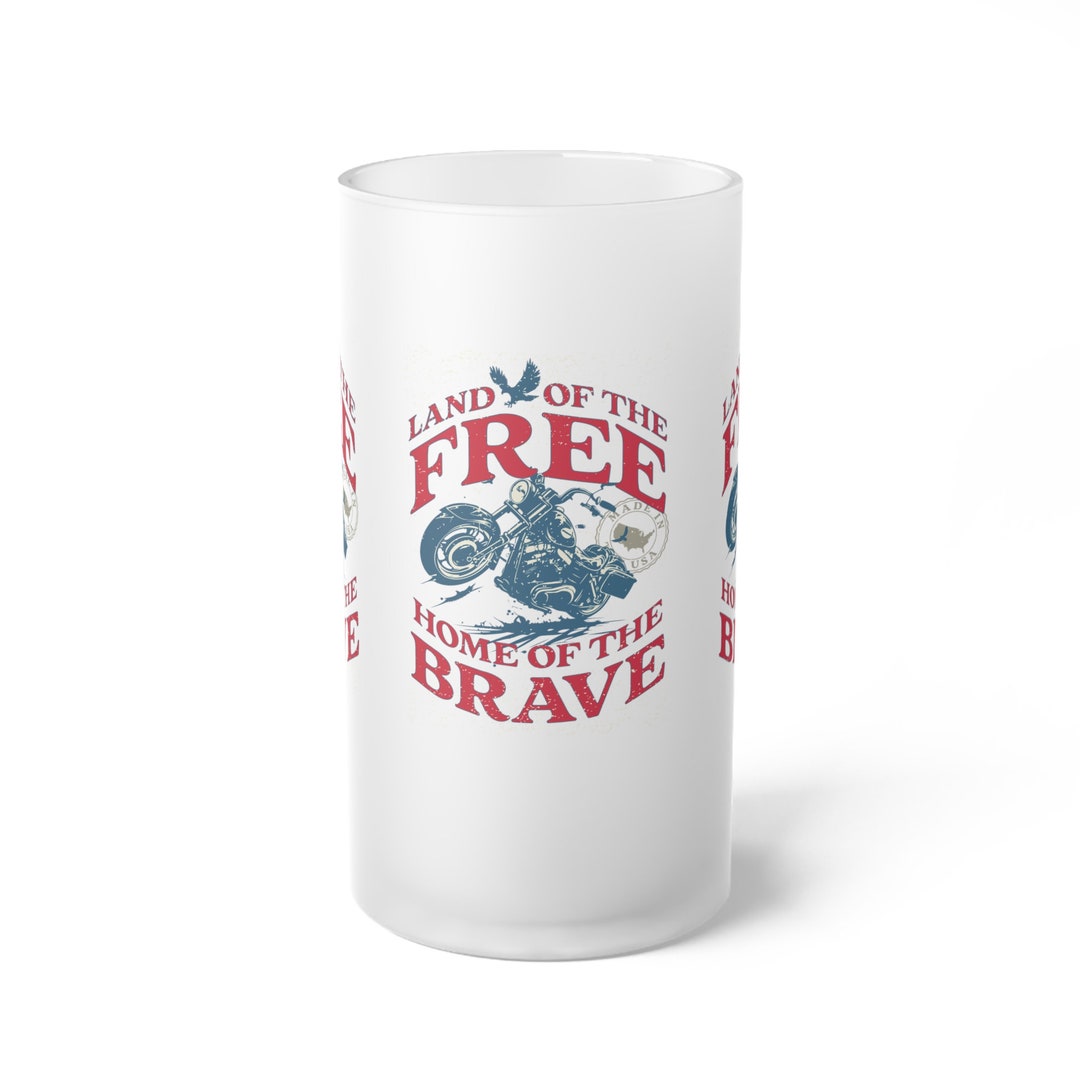Patriot's Pledge: Land of the Free, Home of the Brave Frosted Glass ...