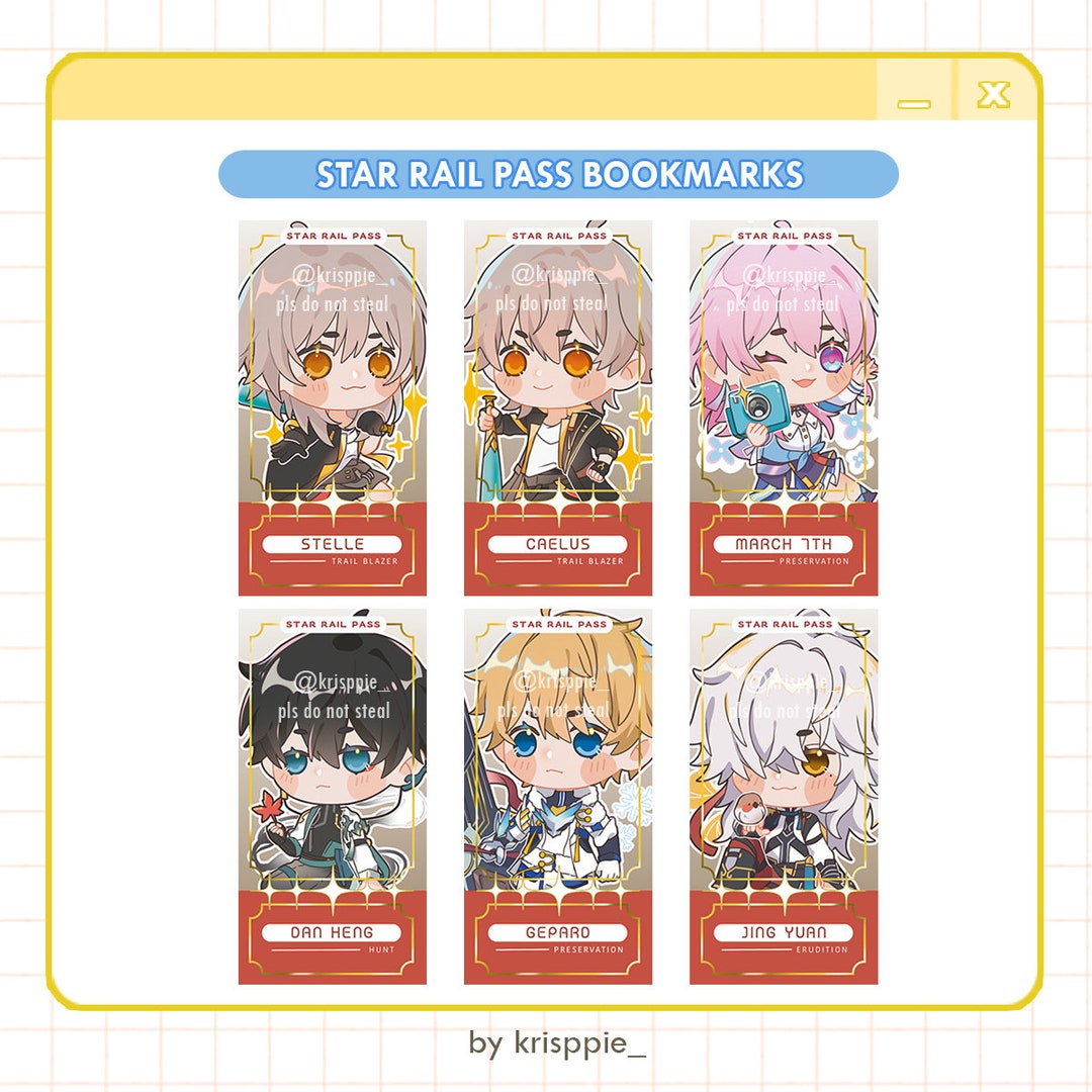 Honkai Star Rail Ticket Pass Bookmarks - Etsy
