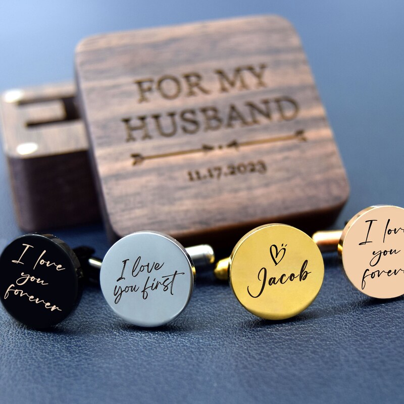 Engraved Cufflinks - Etsy