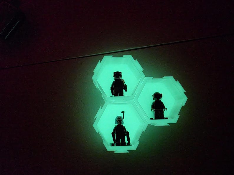 Modular Hex Displays for Lego Minifigure's 2 Pack Building Block Wall ...