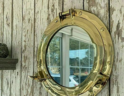 Nautical Porthole Window Wall Mirror, Brass Porthole, Ship Porthole ...