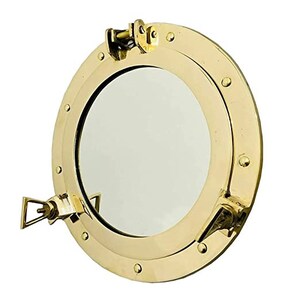 Nautical Porthole Window Wall Mirror, Brass Porthole, Ship Porthole ...