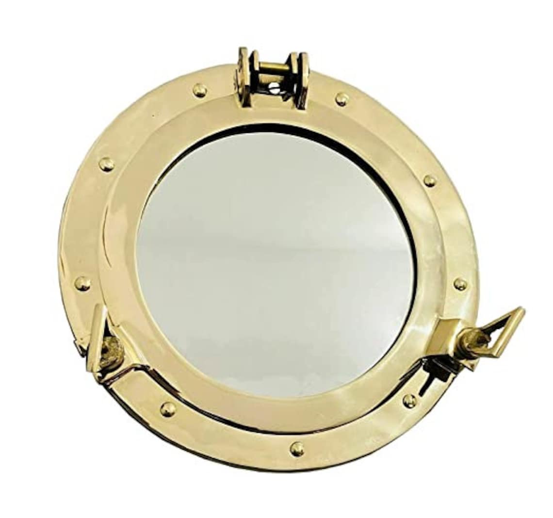 Nautical Porthole Window Wall Mirror, Brass Porthole, Ship Porthole ...