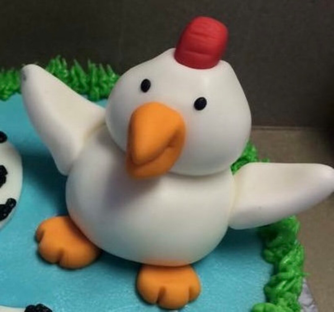 Fondant Chicken Cake Topper - Etsy
