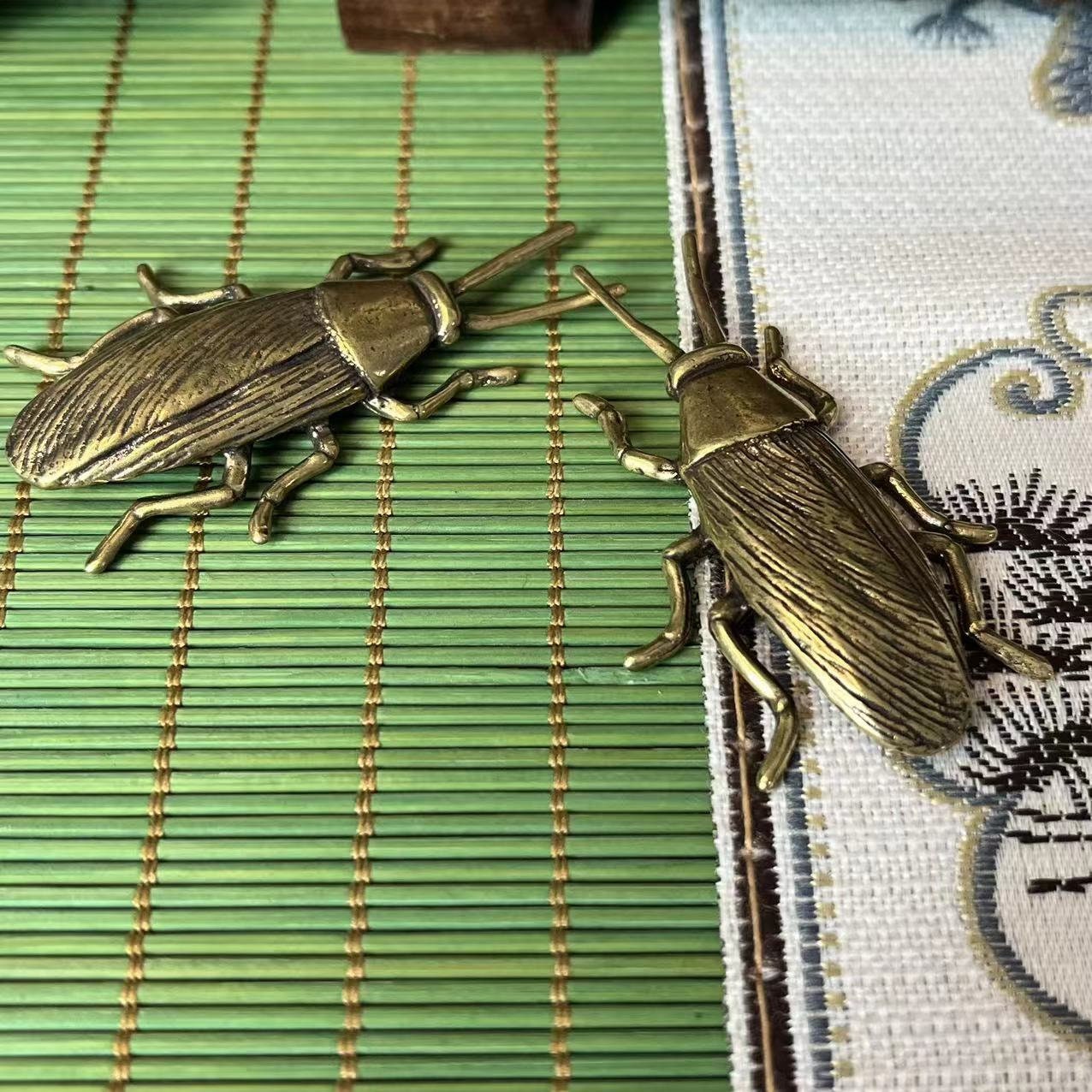 Get 2 Solid Copper Cockroach Pendant Statue, Decorations Brass ...