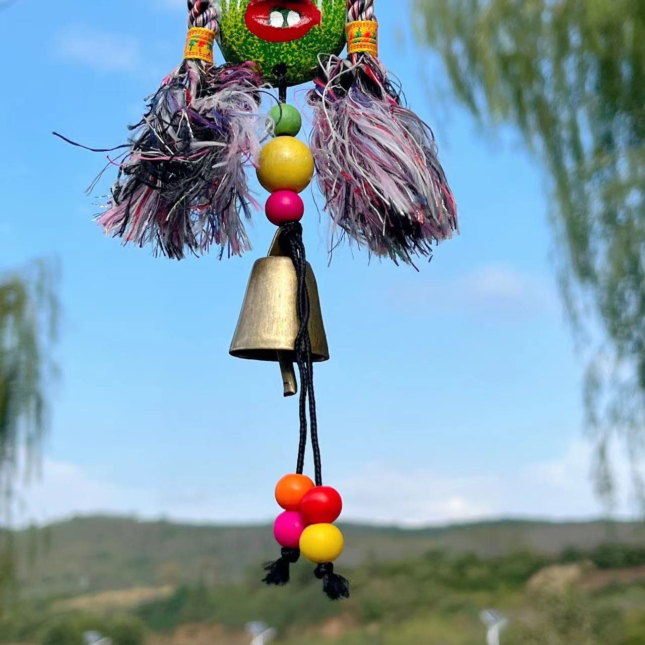 Christmas Painted Wood Carving Wind Chimesdoor Frame Hanging - Etsy