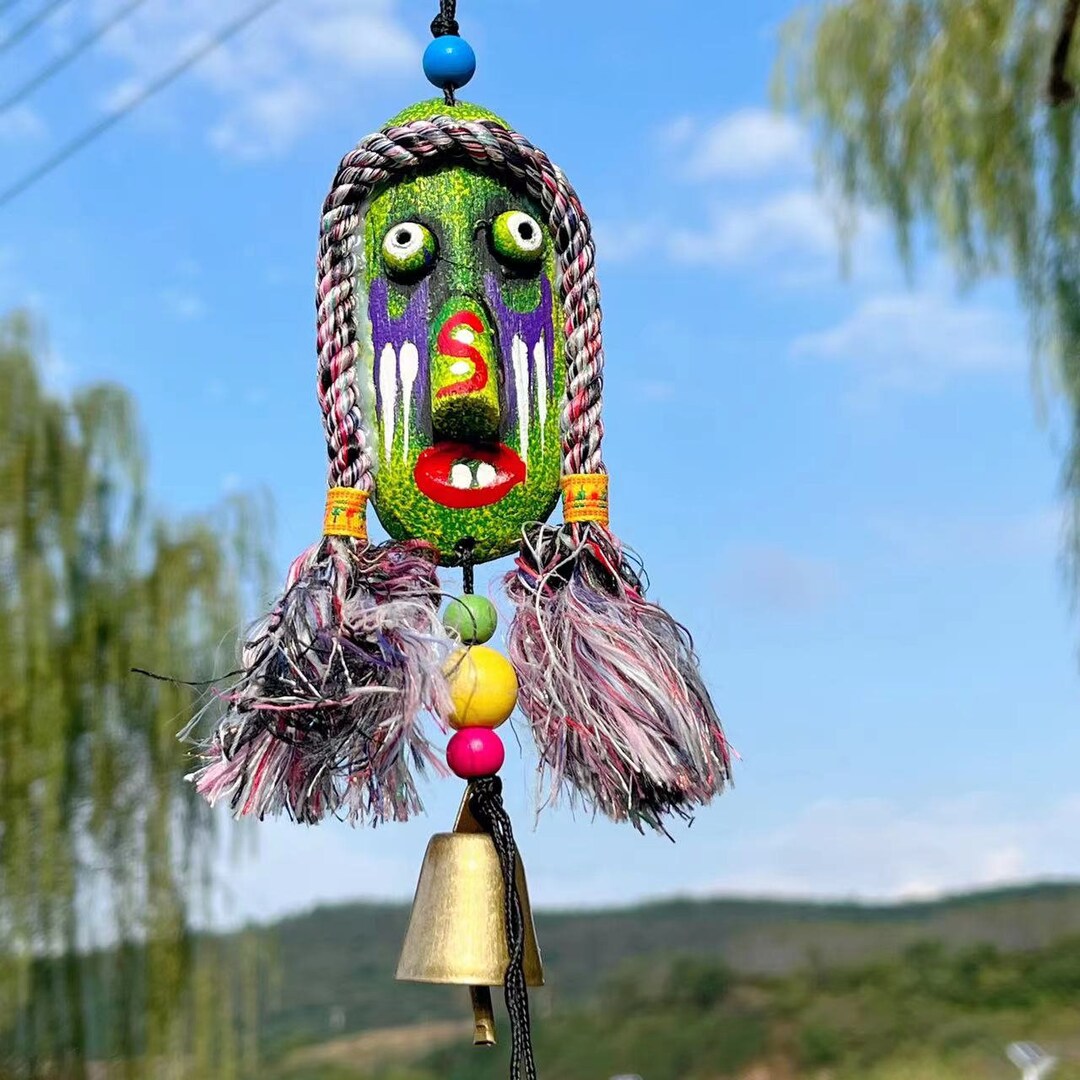 Christmas Painted Wood Carving Wind Chimesdoor Frame Hanging - Etsy