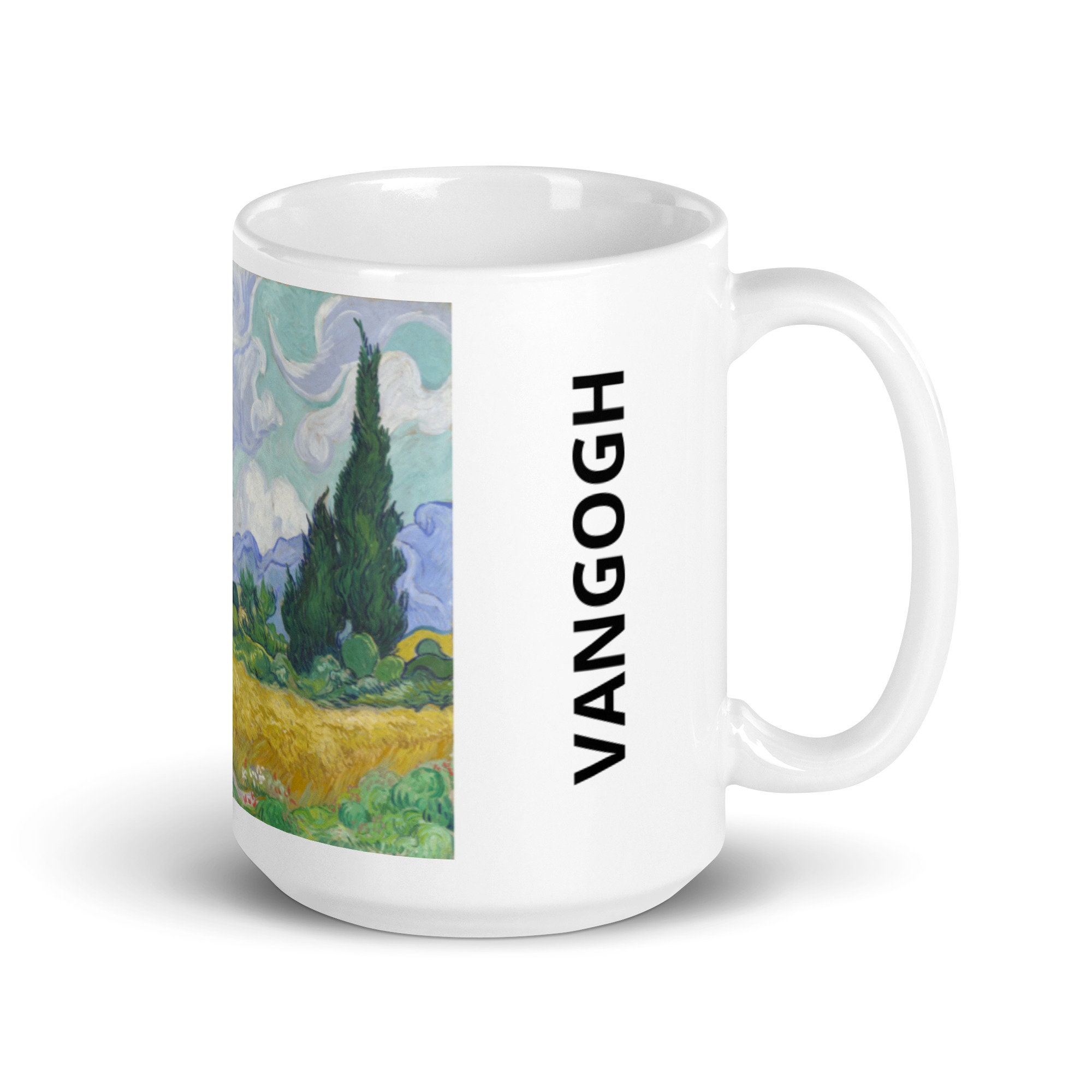 Vincent Van Gogh Mug Wheat Field With Cypresses. Fine Art Mug. Tea ...