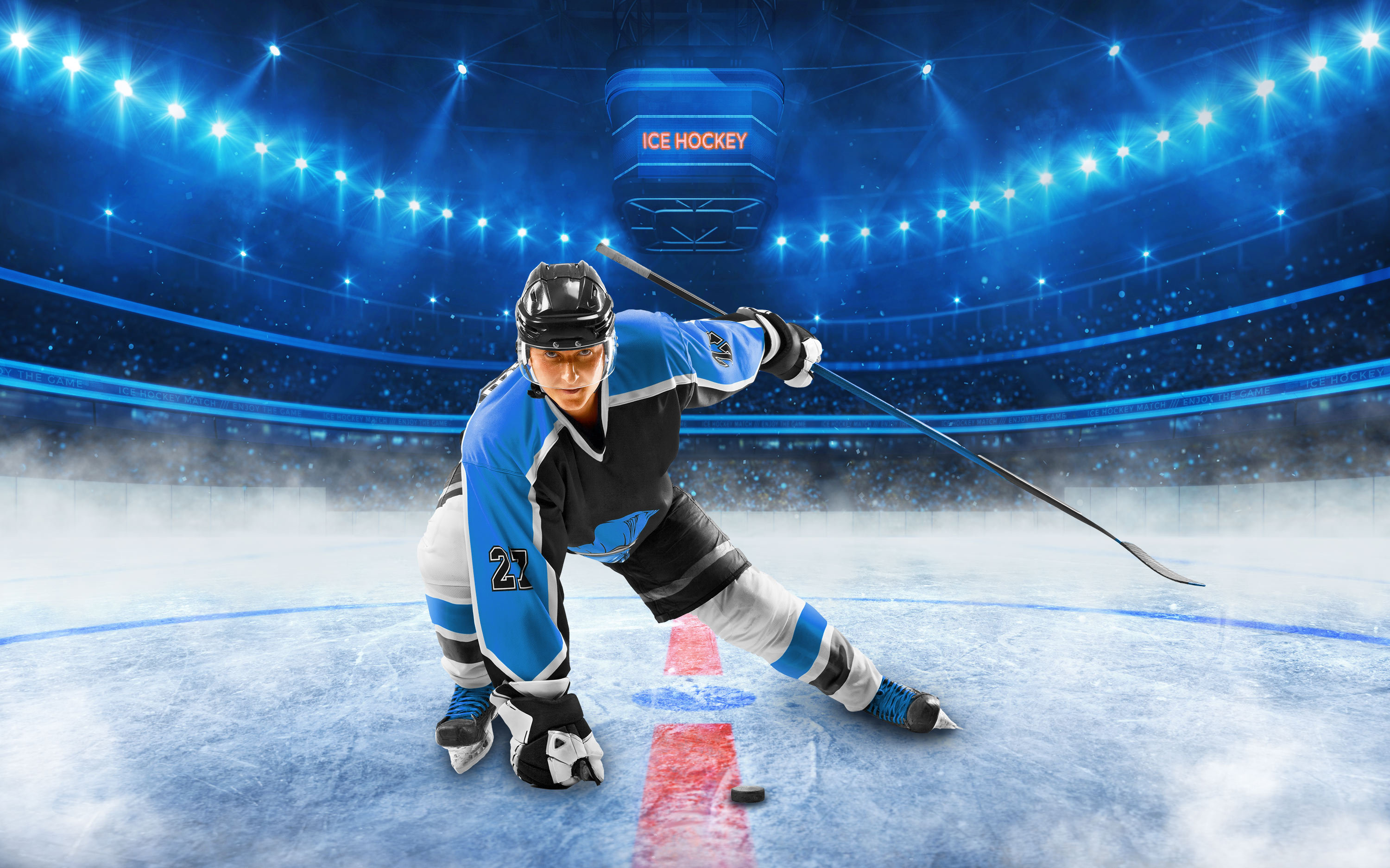 Ice Hockey Rink Template Photography Stadium Backdrop Background ...