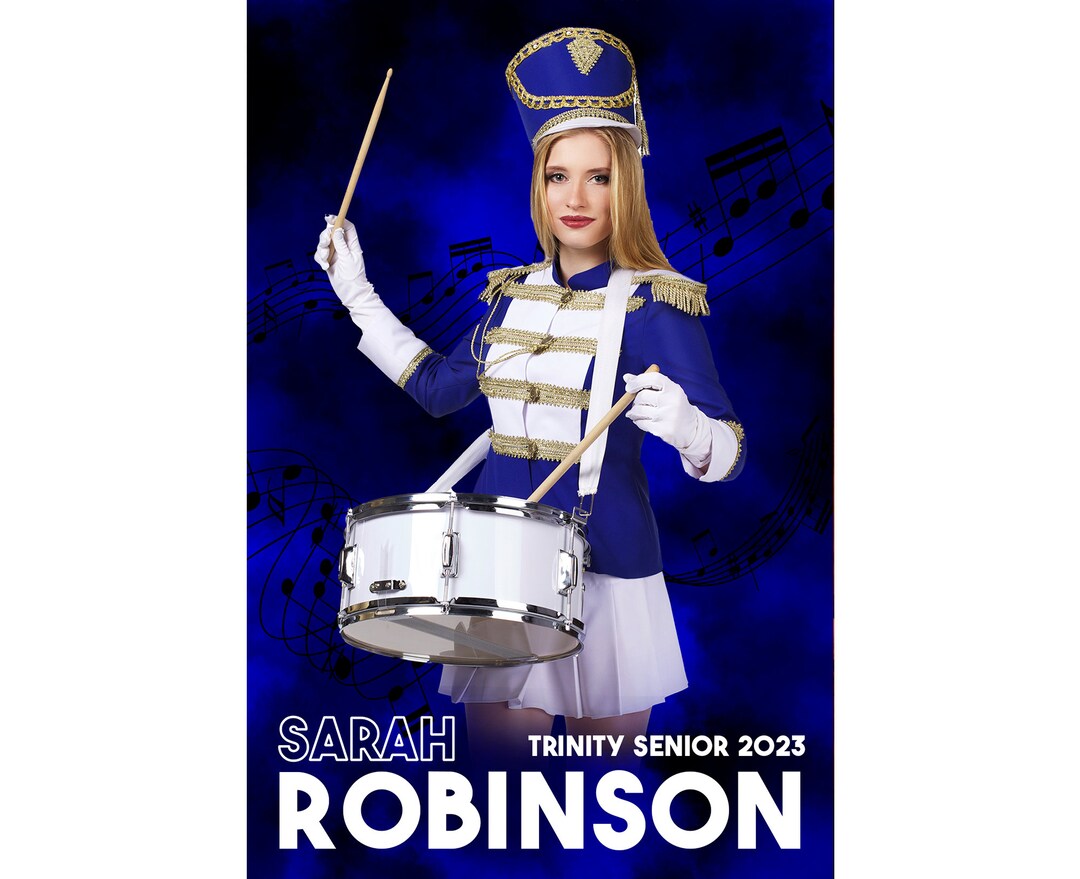 Marching Band Poster Digital Print Background Senior Night Banner ...