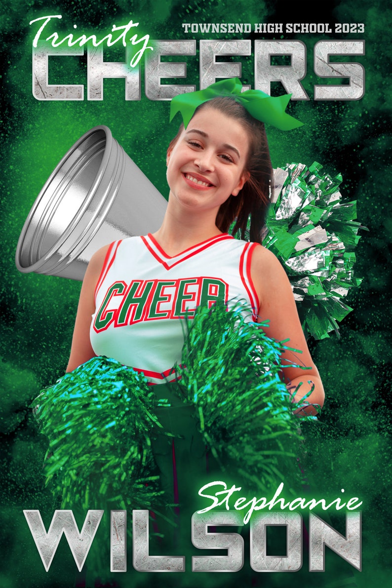 Cheer Poster Digital Print Senior Night Cheer Banner Photography ...