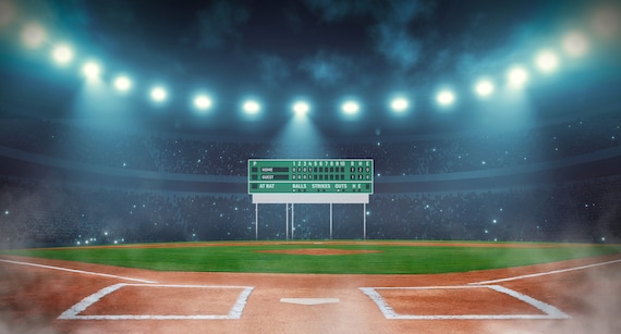 Cartoon Baseball Field Background