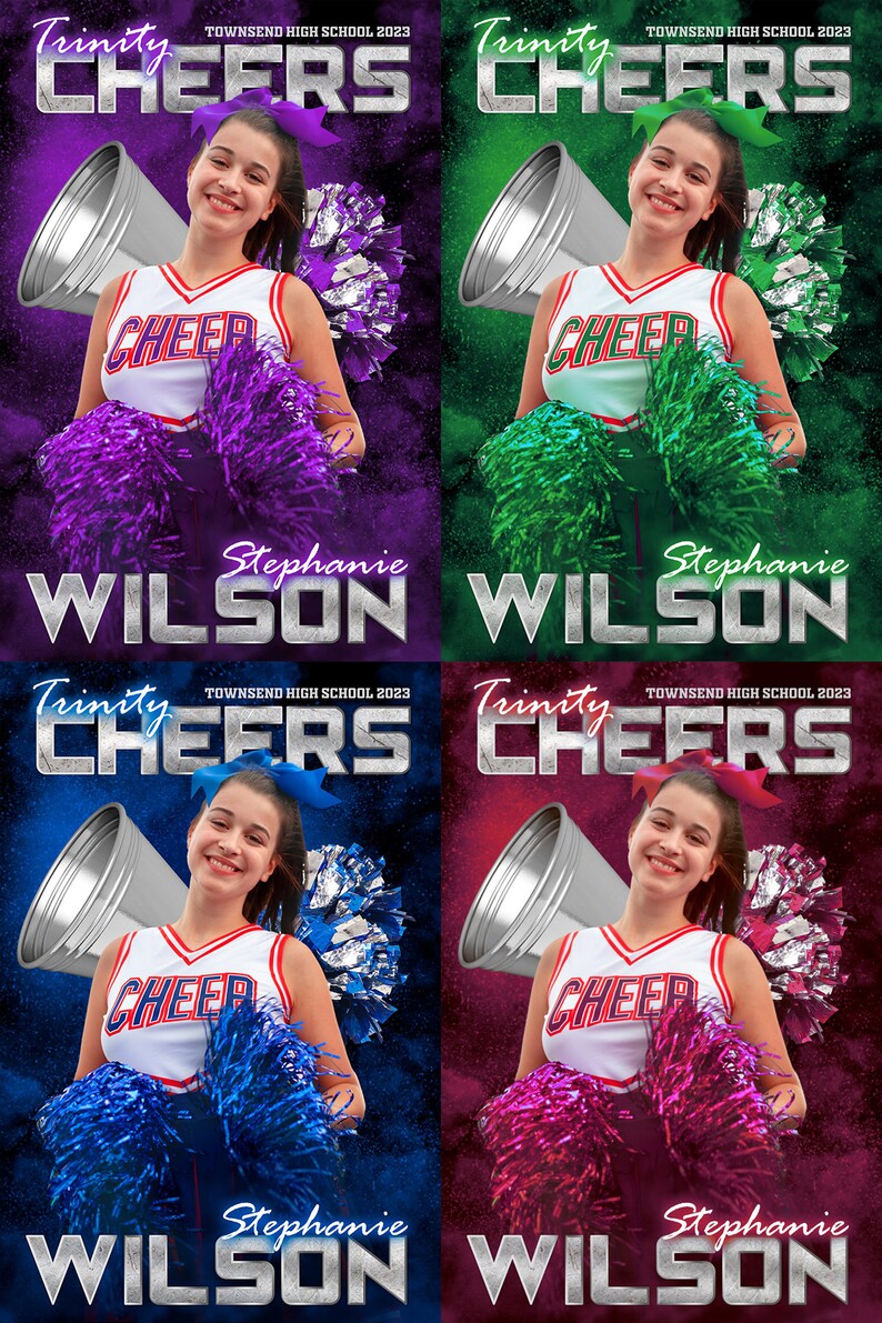 Cheer Poster Digital Print Senior Night Cheer Banner Photography ...