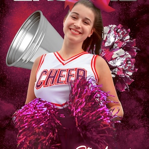 Cheer Poster Digital Print Senior Night Cheer Banner Photography ...