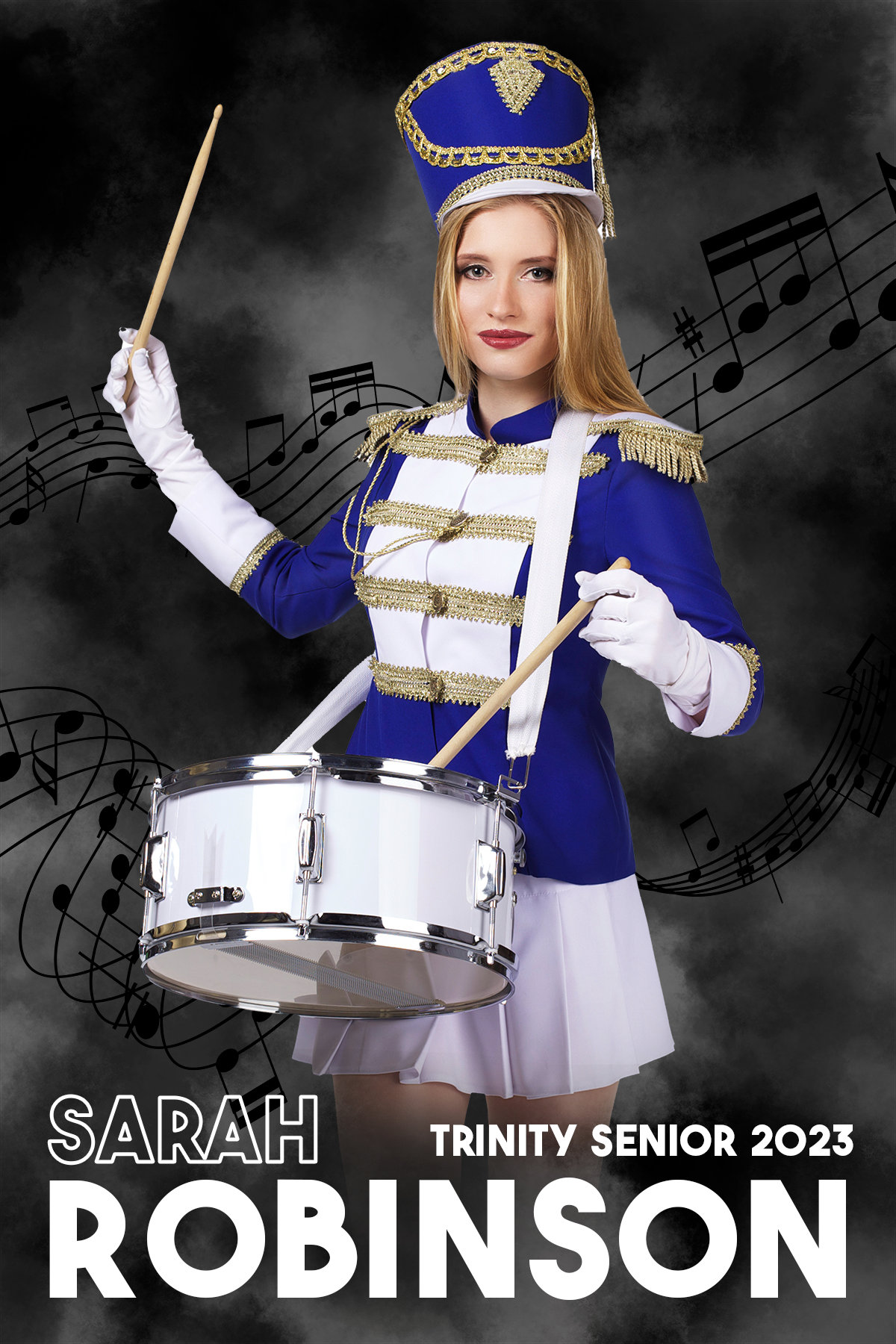 Marching Band Poster Digital Print Background Senior Night Banner ...