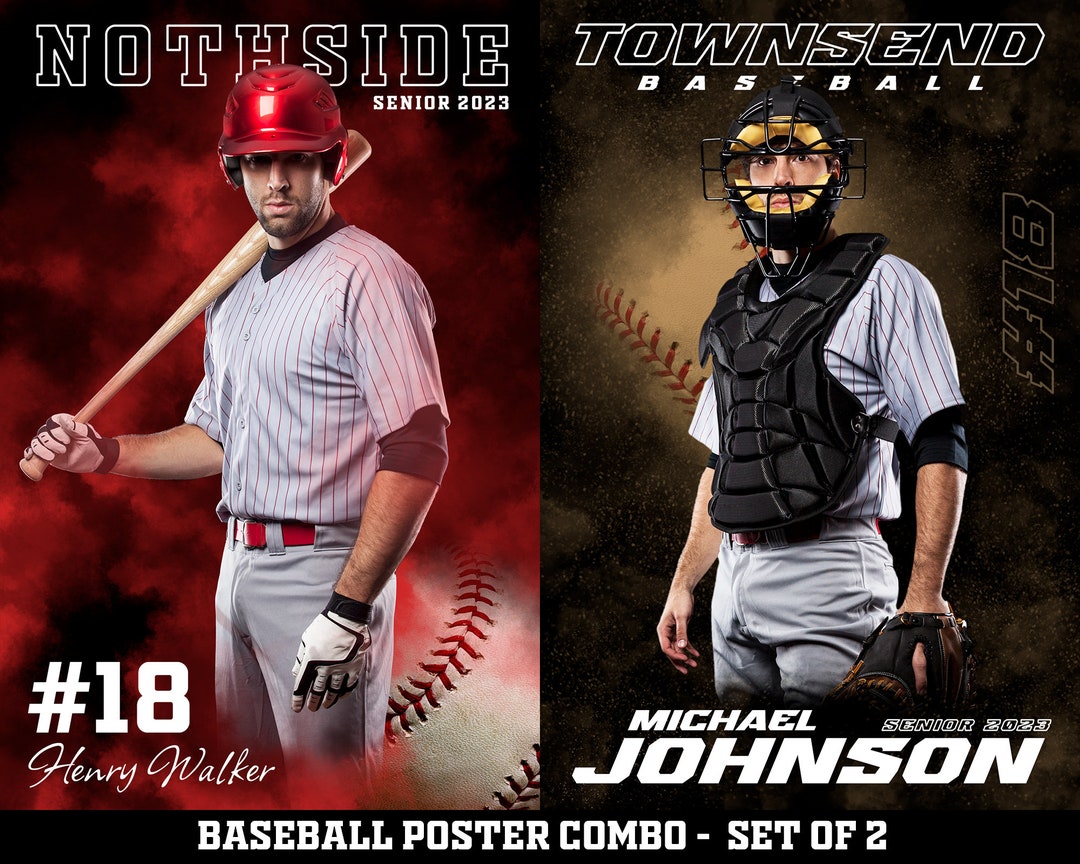 Baseball Digital Print Banner Poster Combo | Senior Baseball Sports ...