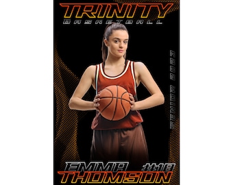 Photoshop Basketball Poster Template Digital Sports - Etsy