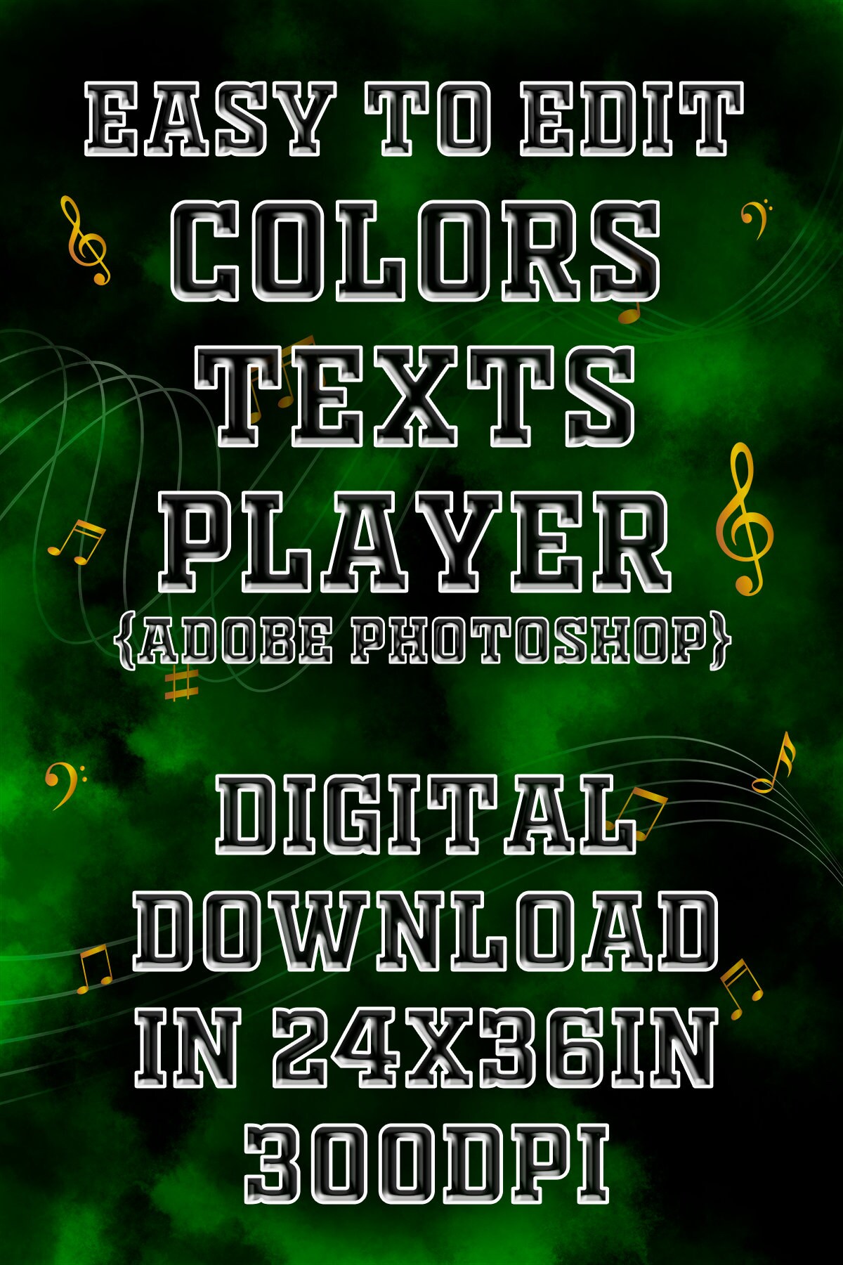 School Band Photoshop Template Marching Band Poster Senior Night Cheer ...