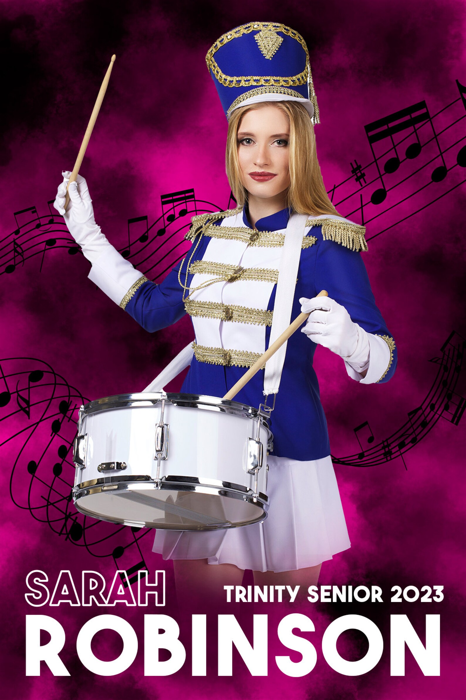 Marching Band Poster Digital Print Background Senior Night Banner ...