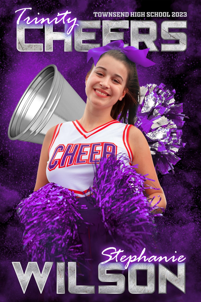 Cheer Poster Digital Print Senior Night Cheer Banner Photography ...