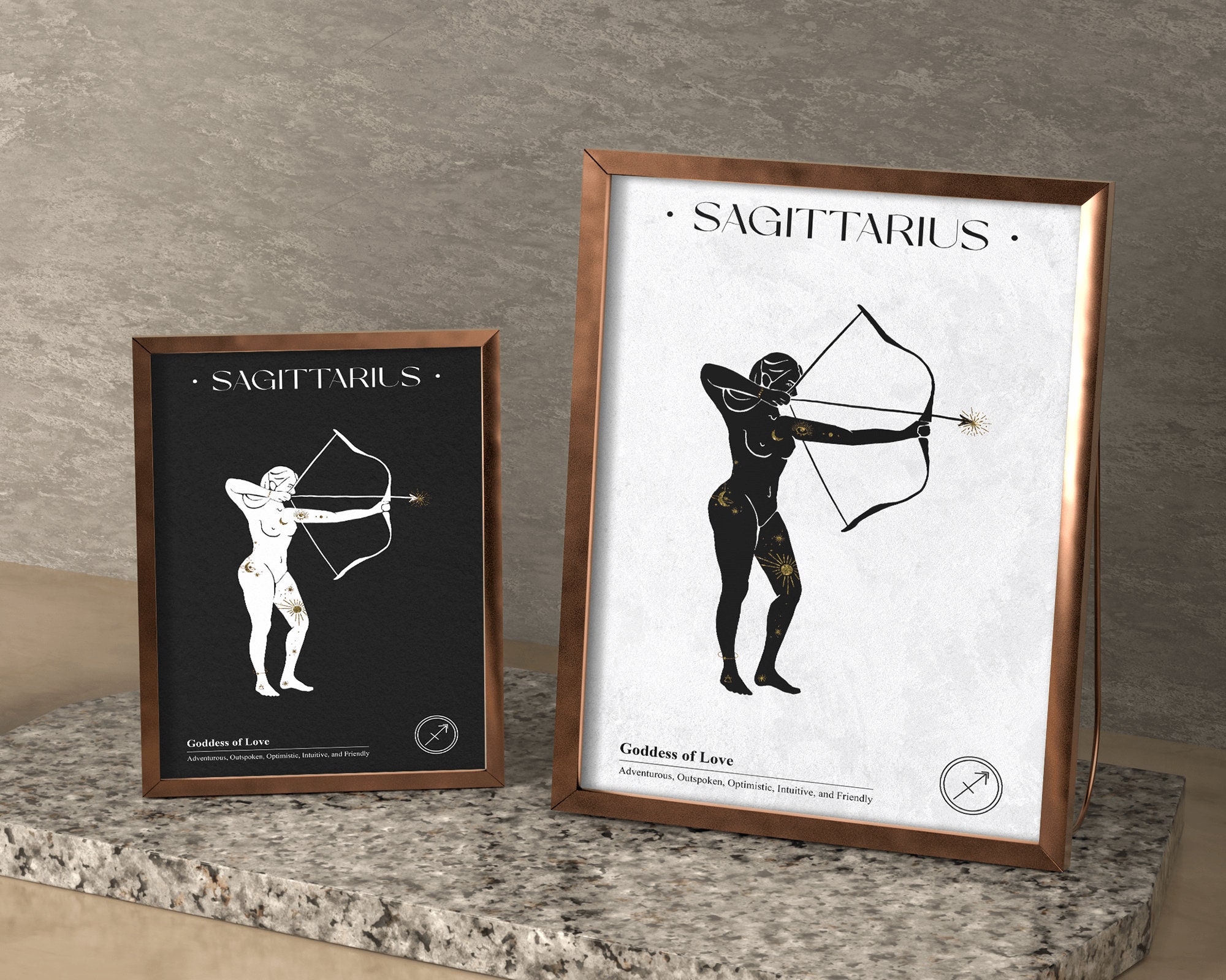 Sagittarius Zodiac Wall Art Print Sagittarius Poster Celestial - Etsy