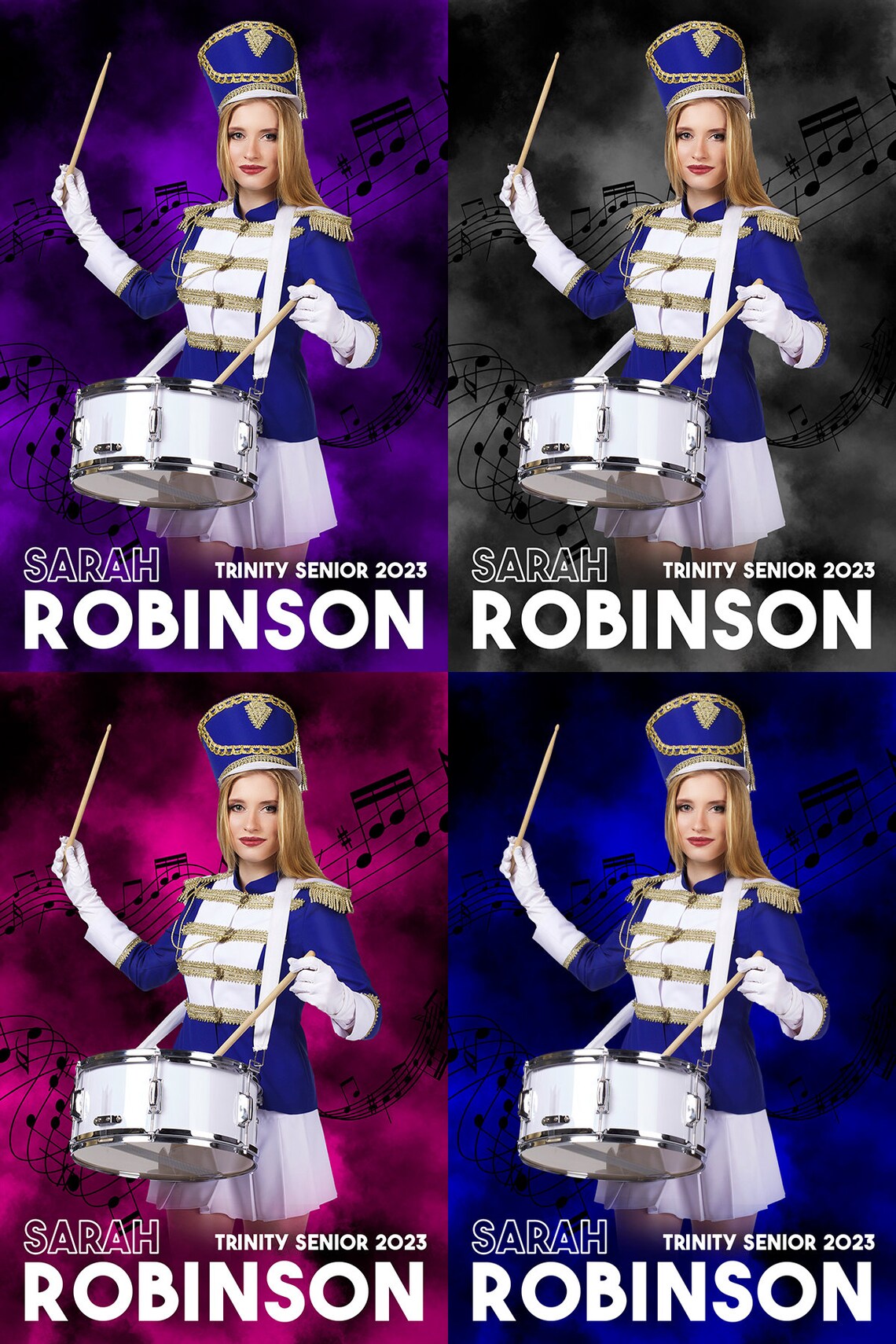 Marching Band Poster Digital Print Background Senior Night Banner ...