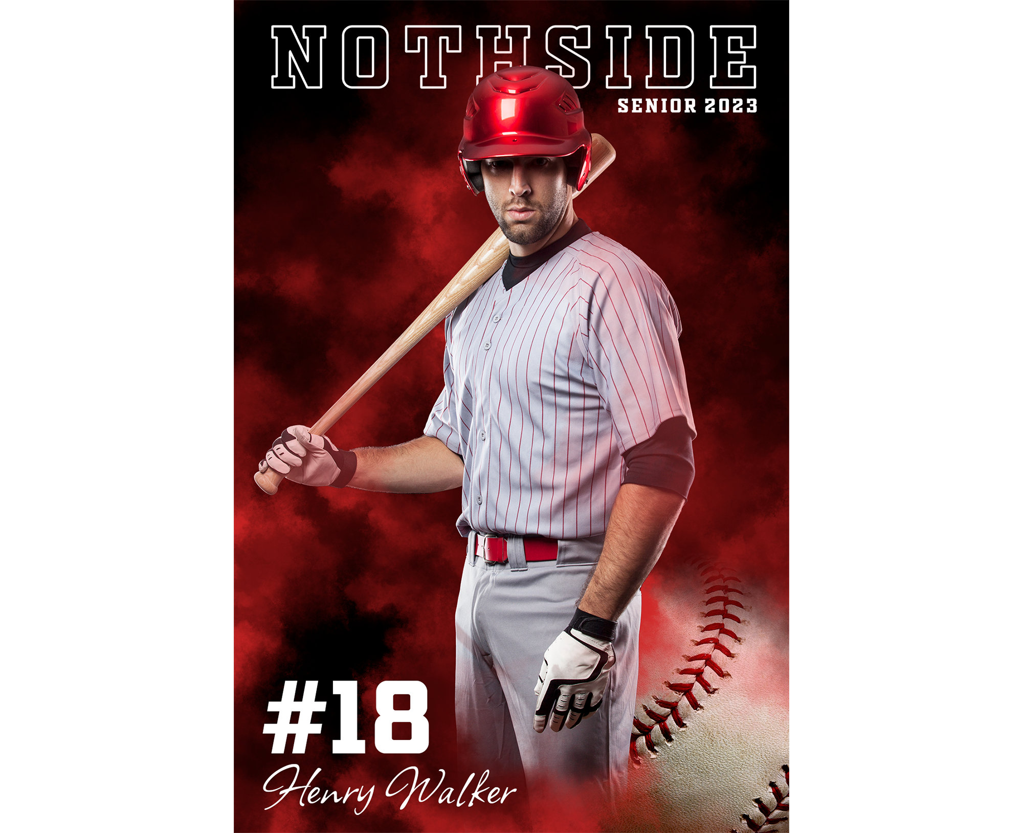 Baseball Digital Print Banner Poster | Senior Baseball Sports Templates ...