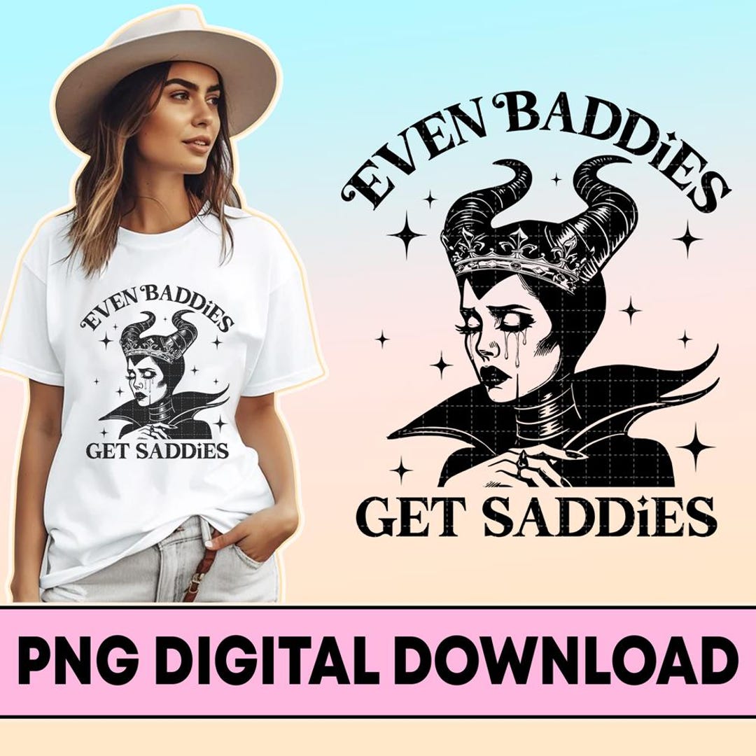 Villains Even Baddies Get Saddies Png, Trendy Vintage Retro Mental ...