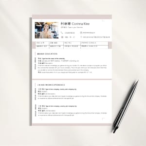 Chinese Resume Template for Word | 2-page CV With Explanations ...