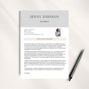 English Resume Template for Word | 2-page CV With Cover Motivation ...
