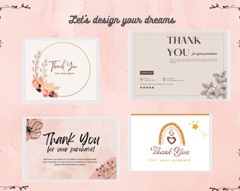 Digital Thank You Business Cards - Etsy UK