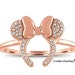 1.00ct Mouse Headband Ring,mickey Mouse & Minnie Mouse Engagement Ring ...