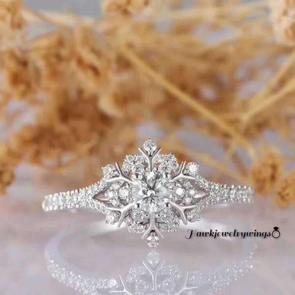 Snowflake Ring - Etsy UK