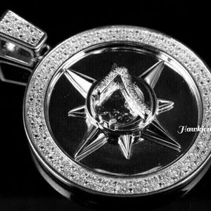 2CT FIVE PERCENTER Pendant, Hip Hop Men's Pendant, Charm Pendant, Party ...