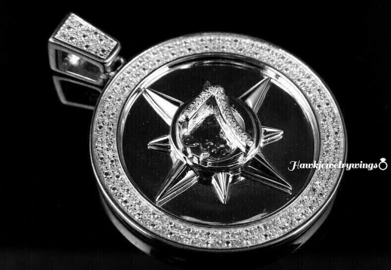 2CT FIVE PERCENTER Pendant, Hip Hop Men's Pendant, Charm Pendant, Party ...