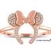 1.00ct Mouse Headband Ring,mickey Mouse & Minnie Mouse Engagement Ring ...