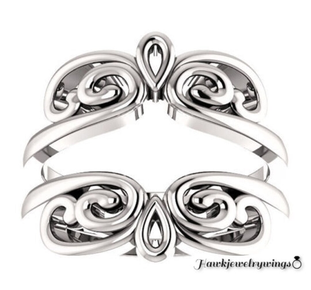 Ring Jacket ,solitaire Enhancer Wrap Guard Ladies Engagement Ring 14K ...